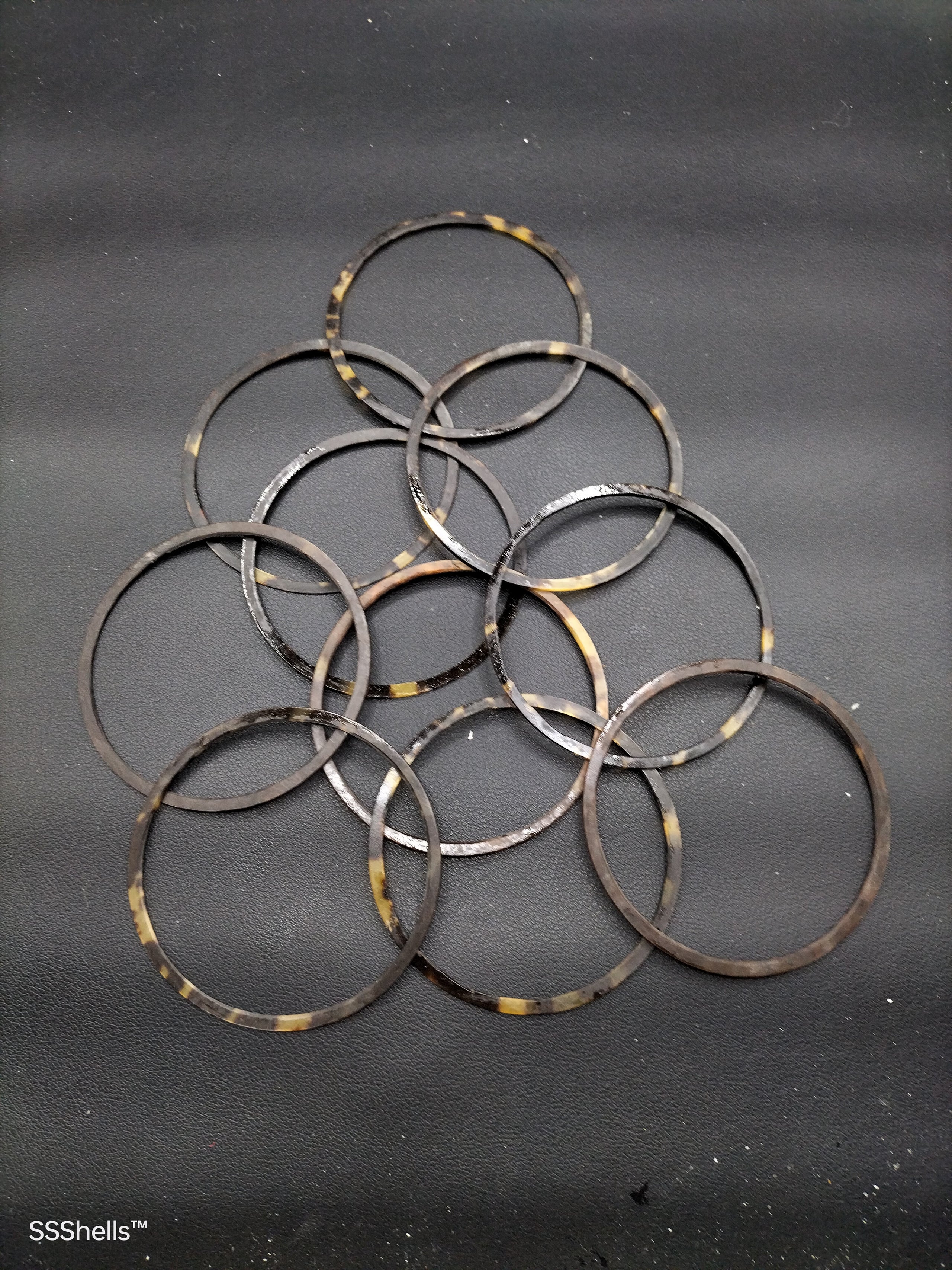 10 x real tortoise shell bangles #7477 | She Sells Shells
